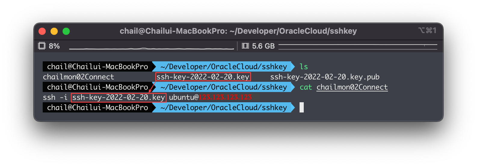 Connecting to Oracle Cloud Server via SSH in Terminal on Mac – chailmon
